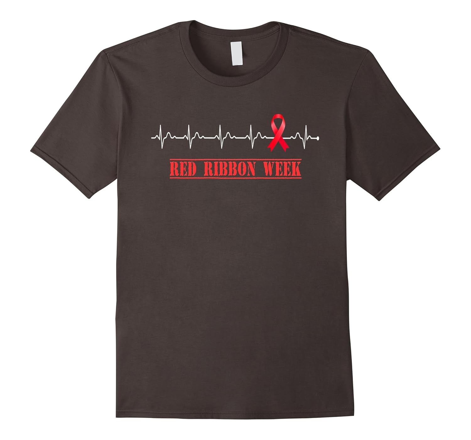 Red Ribbon Week Shirt October, Red Ribbon Week Heartbeat-T-Shirt ...