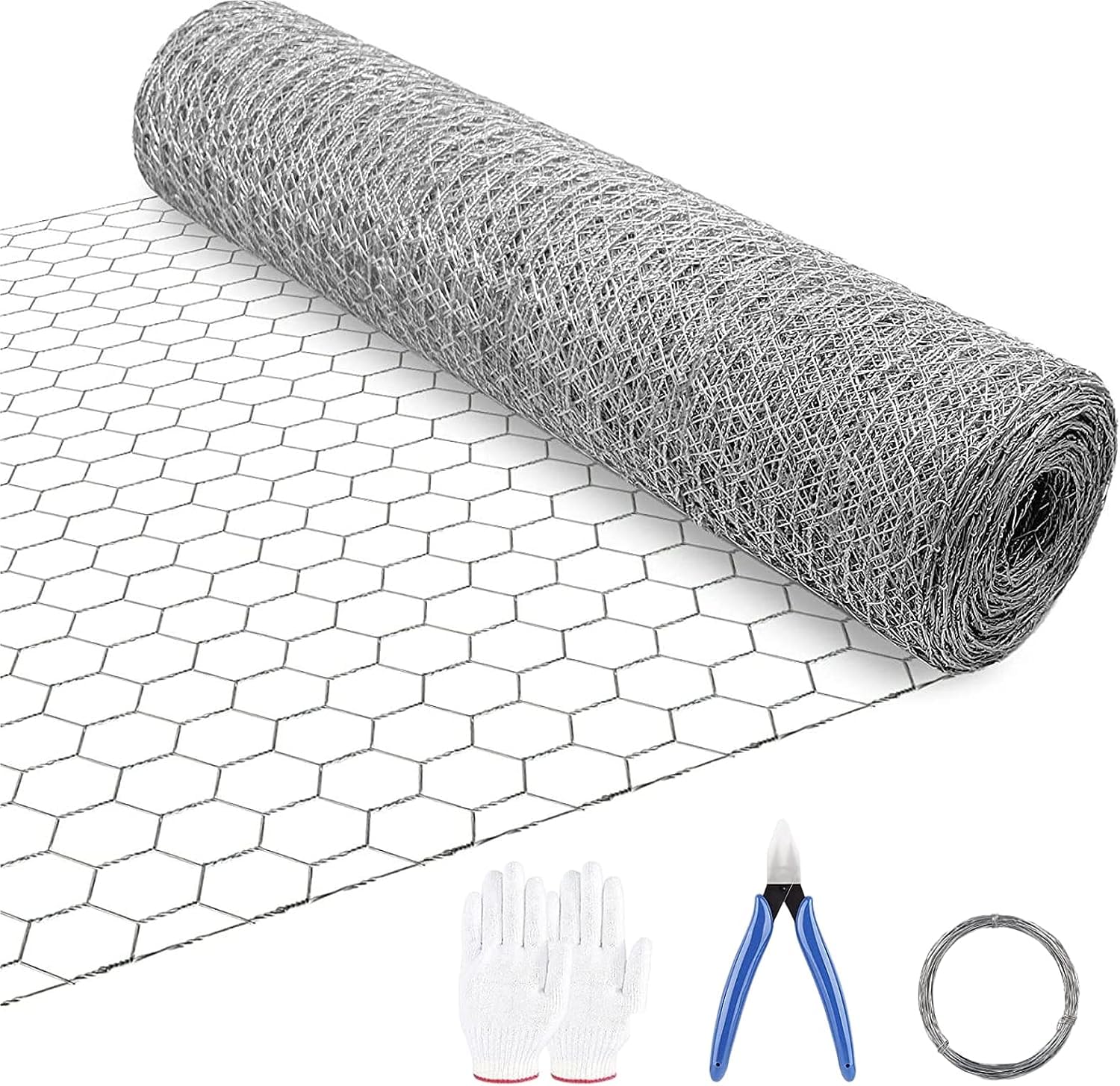 HONSREO Chicken Wire Fencing 16.9 Inch x 32.8 Ft, Poultry Wire Netting ...