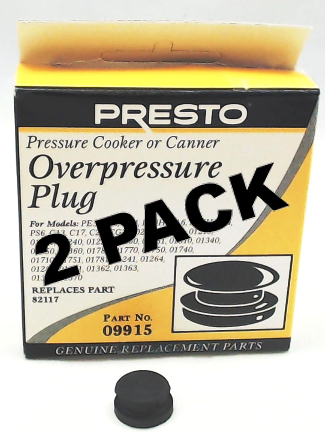 Amazon.com: 2 Pk, Presto Pressure Cooker Overpressure Plug 09915 ...
