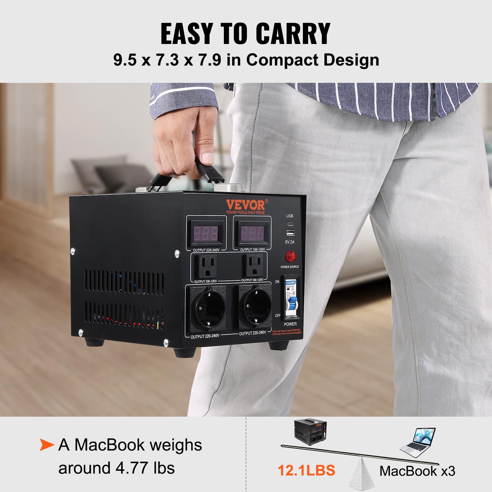 Mua VEVOR 1000 W Voltage Converter Transformer AC 110 V 220 V ...