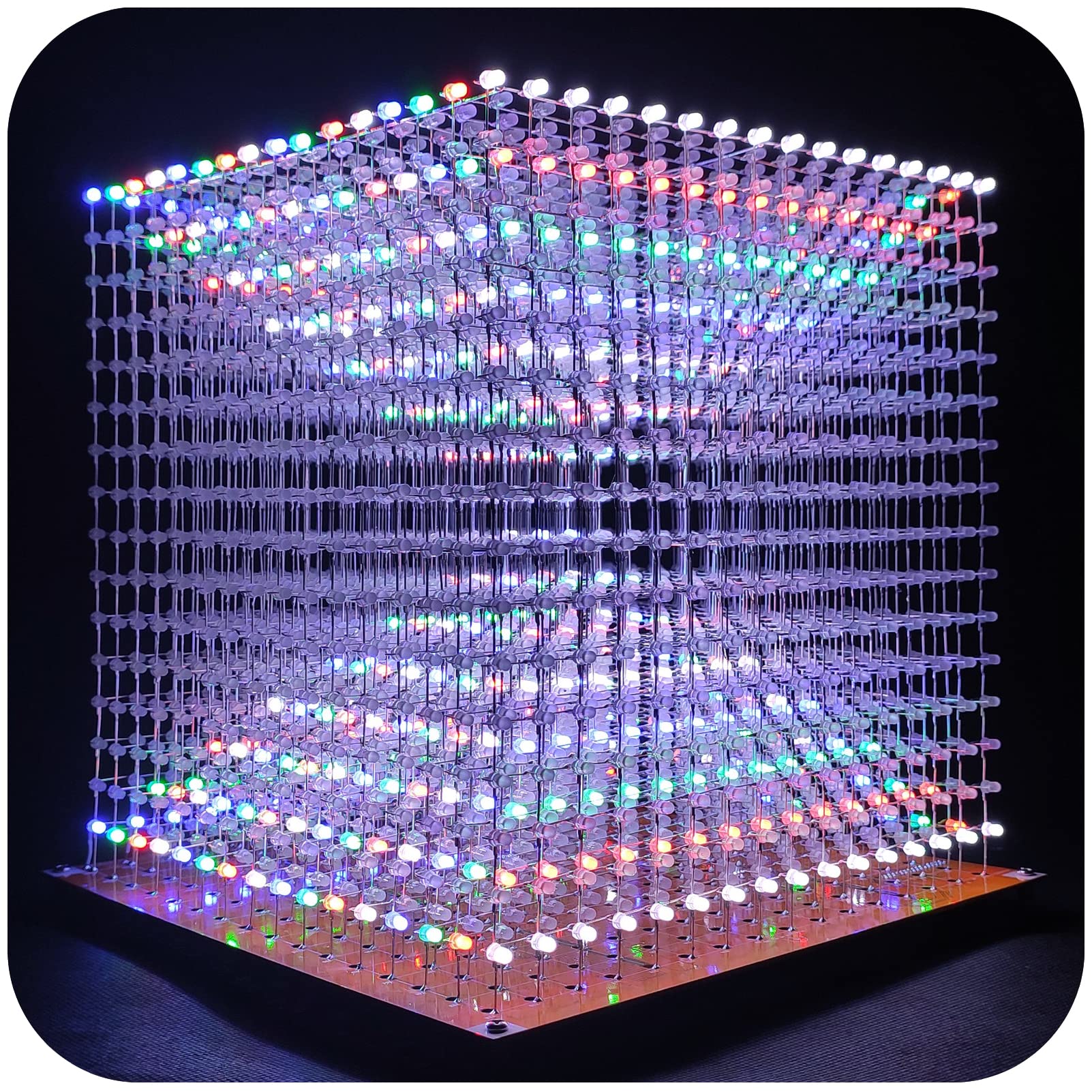 iCubeSmart 3D Led Cube Light Electronics Kit with LED 16x16x16 ...