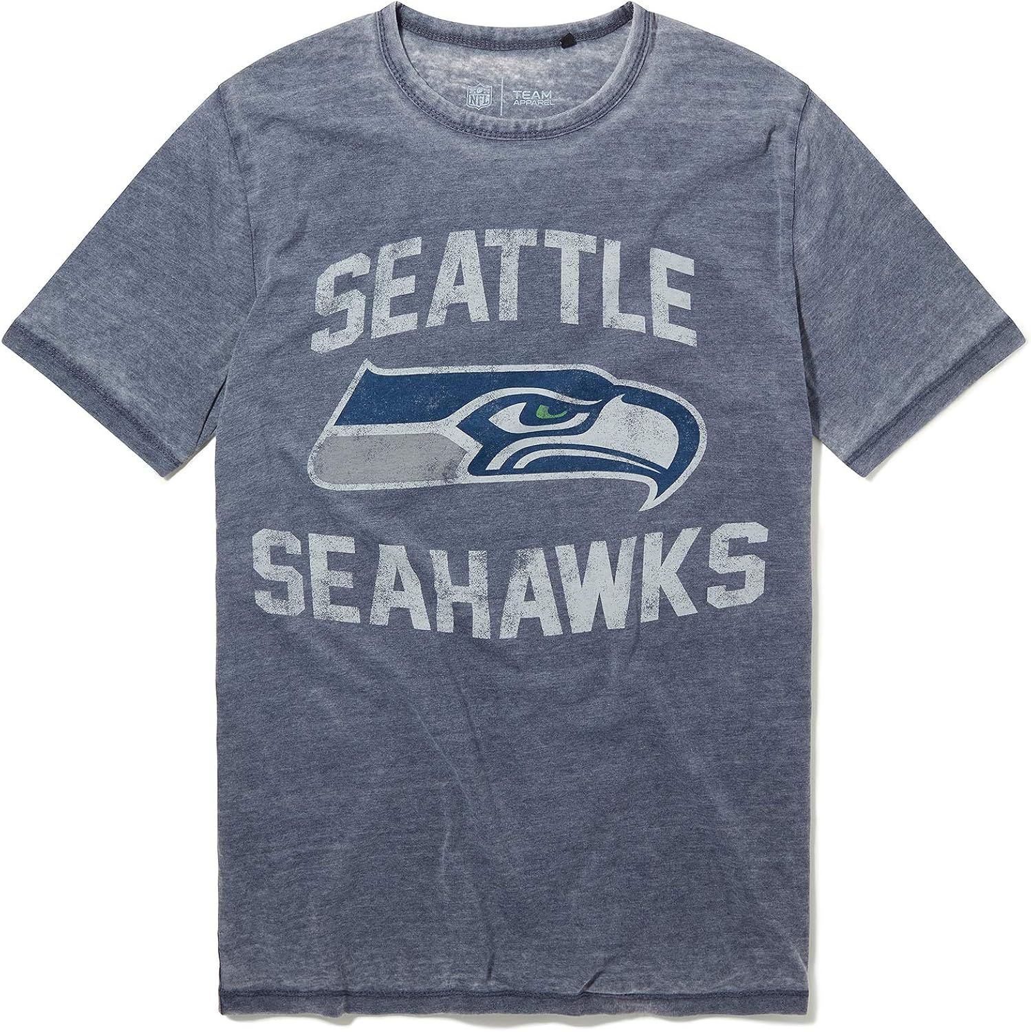 NFL Seattle Seahawks Classic Print Blue T-Shirt by Re:Covered: Amazon ...
