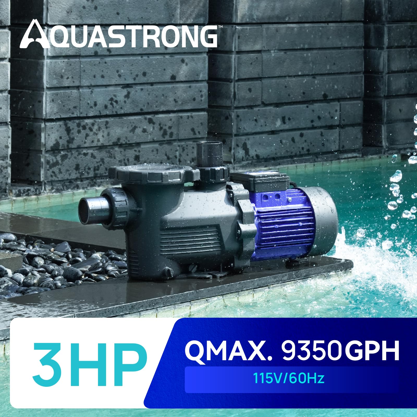 Mua AQUASTRONG In/Above Ground Pool Pump, 3HP Single Speed, 115V ...