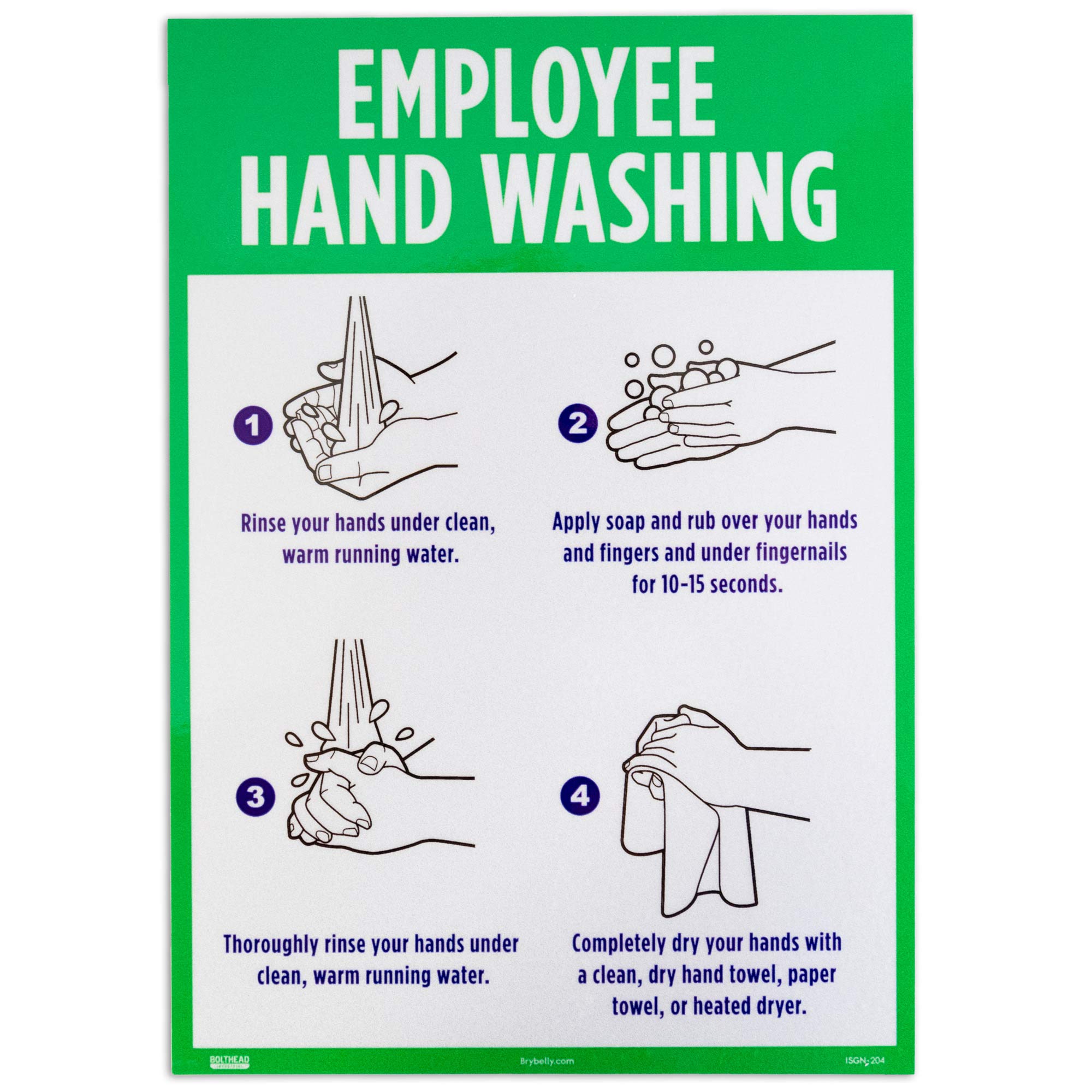 Buy Employee Hand Washing Decal Sign Public Restroom Or Kitchen Sink