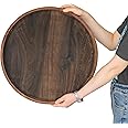 Amazon.com: Gurfuy Extra Large Round Ottoman Table Tray 20" - Rustic ...