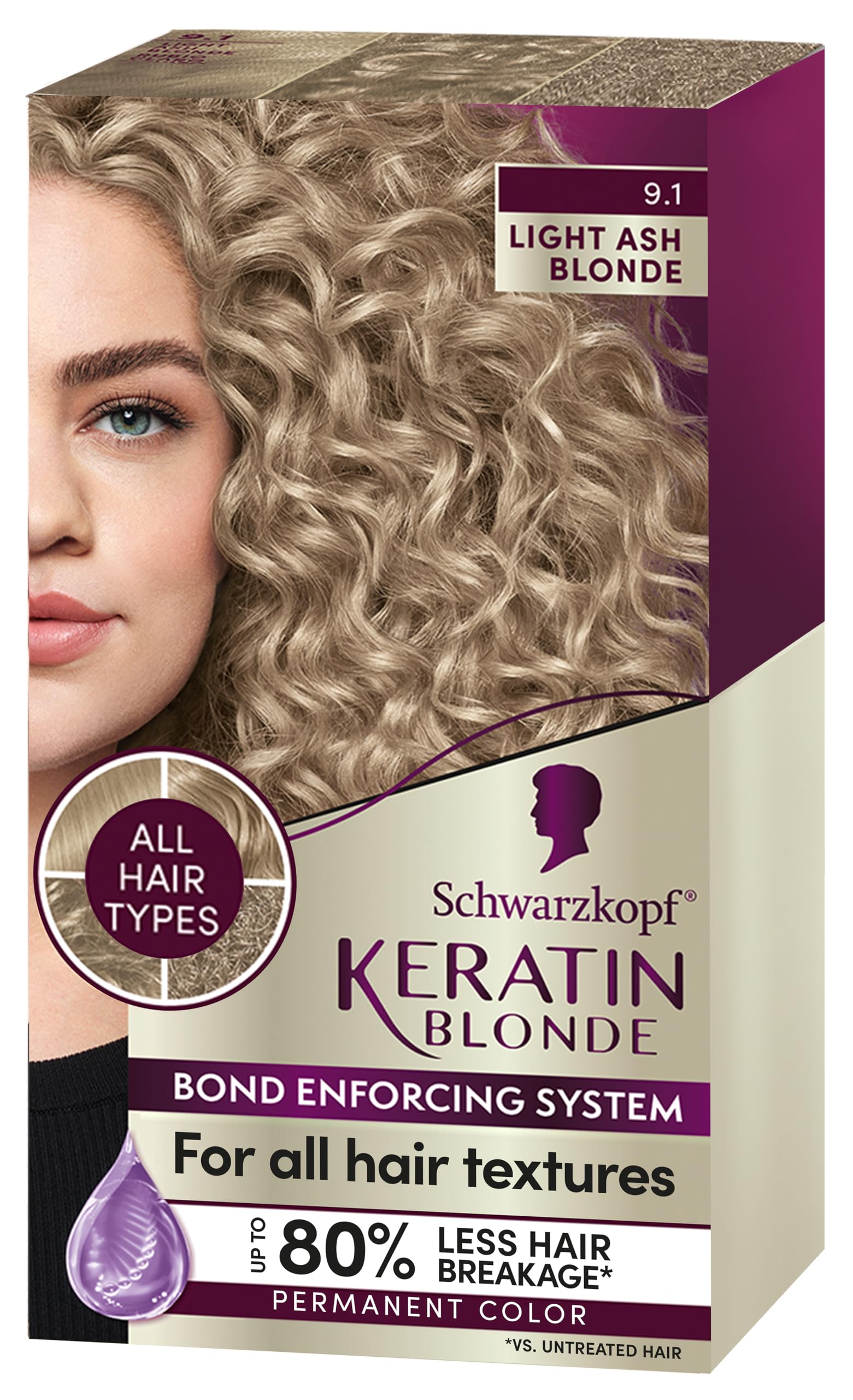 Mua Keratin Color Permanent Hair Color Cream, 9.1 Light Ash Blonde, 1 Kit trên Amazon Mỹ chính ...