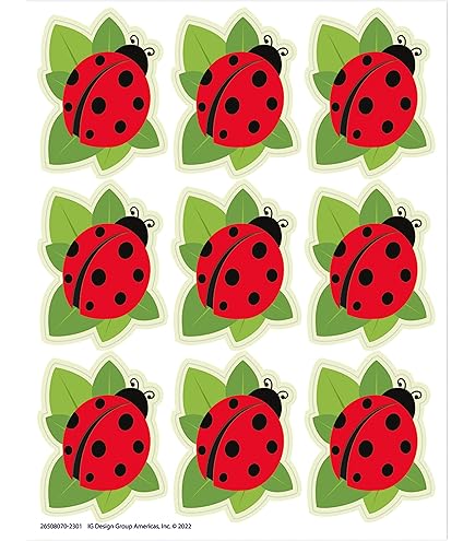 Printable Monthly Ladybug Stickers