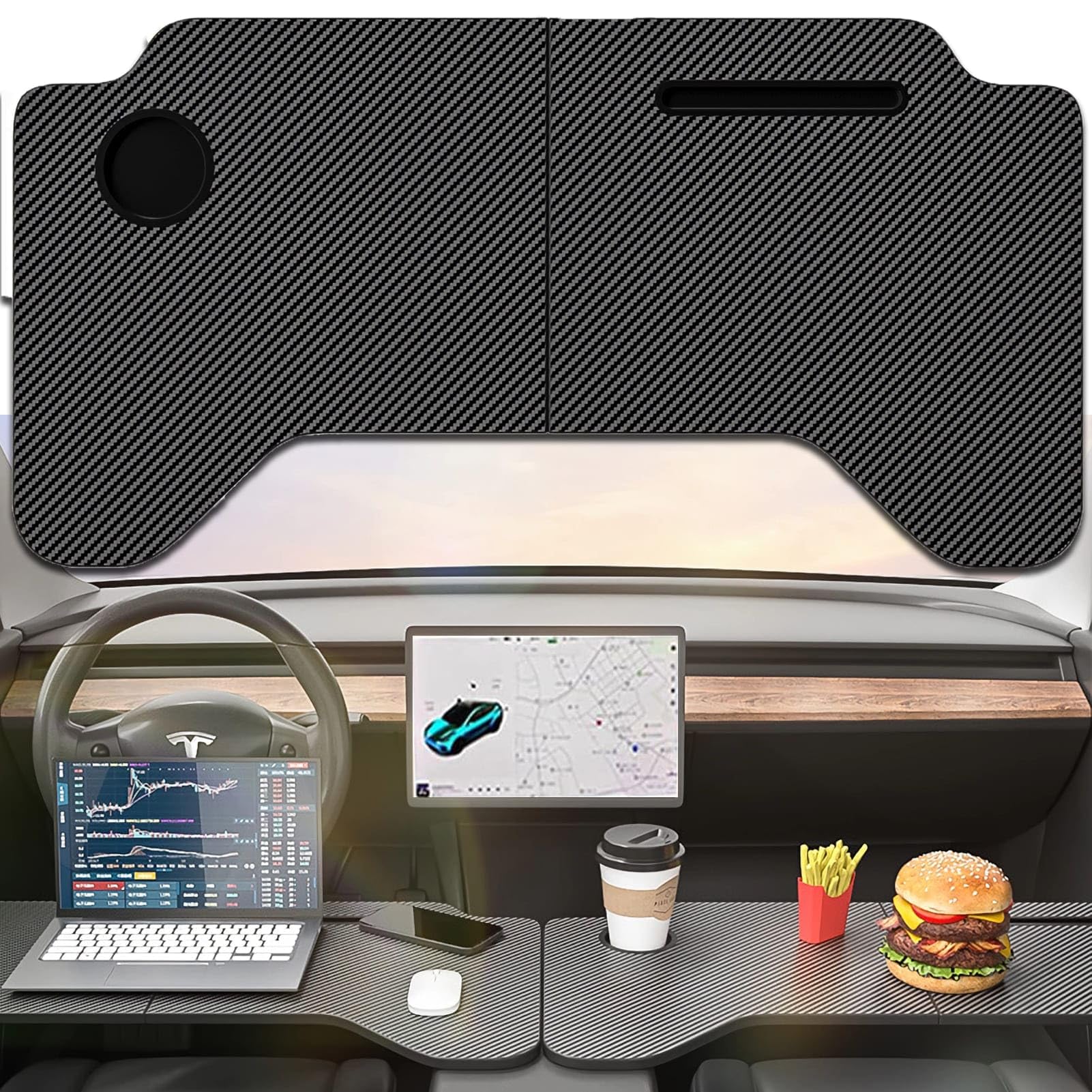 Ronsoile Car Laptop Desk, 2025 Upgraded Foldable Car Tray Desk ...