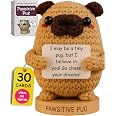 Amazon.com: Pug Gifts for Pug Lovers - Tiny Positive Animal Crochet ...