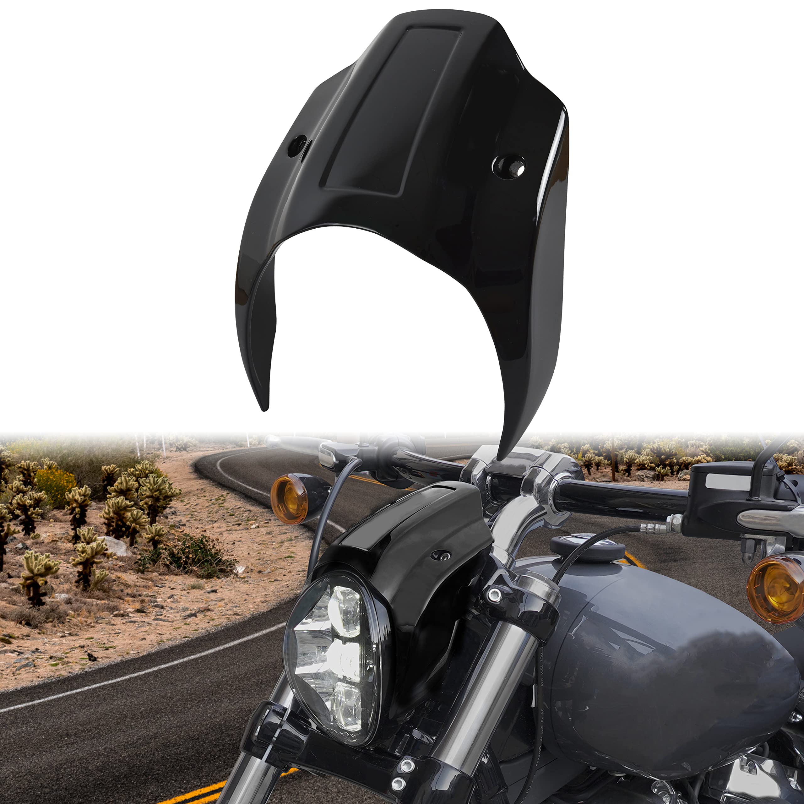 Mua Aluminum Gloss Black Headlight Fairing Cover for Harley Breakout ...
