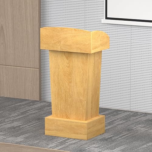Wooden Podium Stand Lectern Oak Color 16MM Wood Board Elegant Design ...