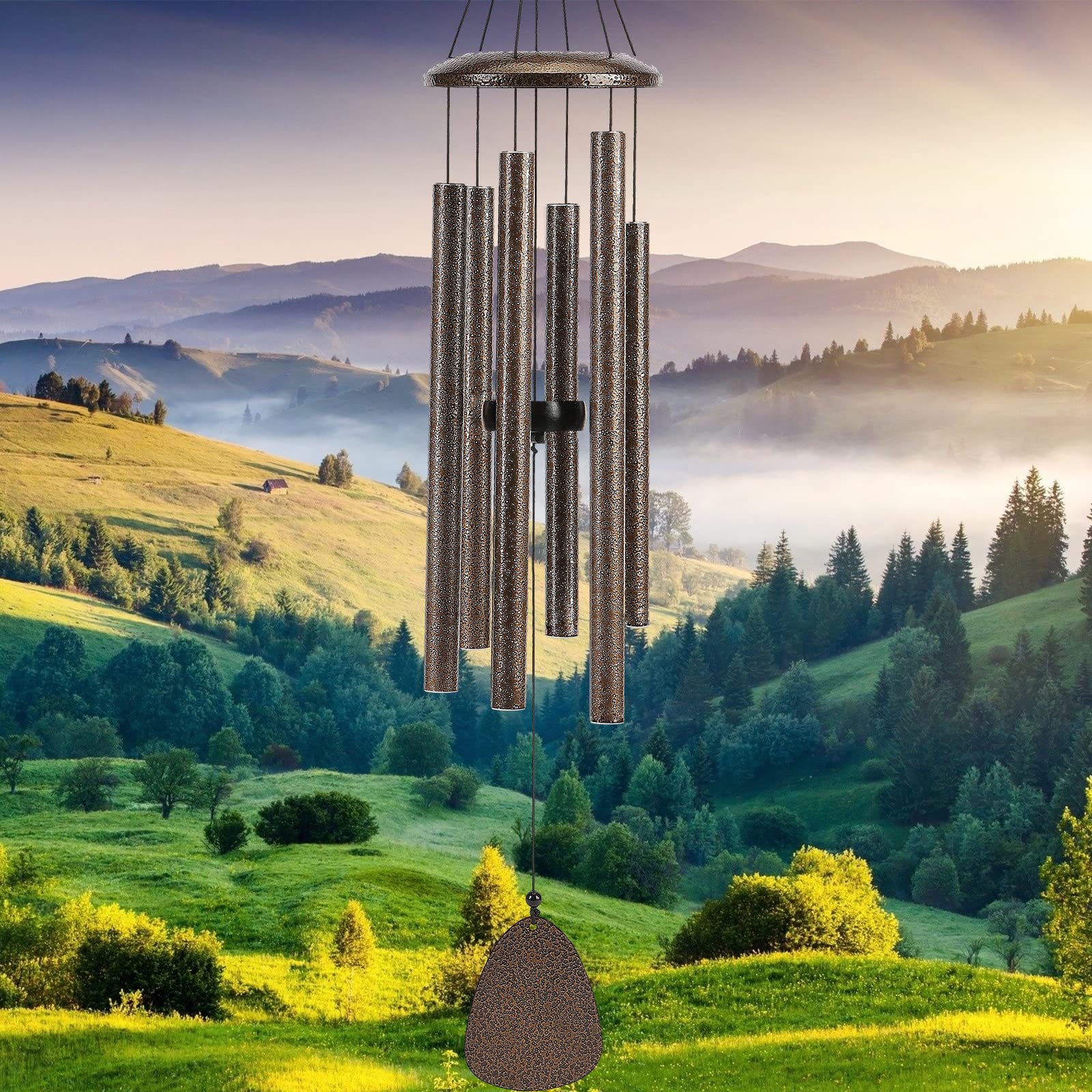 FSVGYY Wind-Chimes-Outdoor-Deep-Tone, Large Soothing Melodic Tones ...