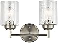 Kichler 45885NI Winslow Vanity, 2-Light 150 Total Watts, Brushed Nickel ...
