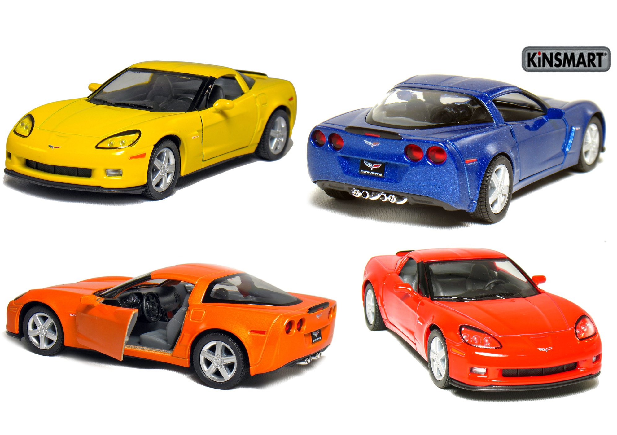 KiNSMART 2007 Corvette Z06 5inch 1:36 Scale 5 Inch Die Cast Metal Model ...