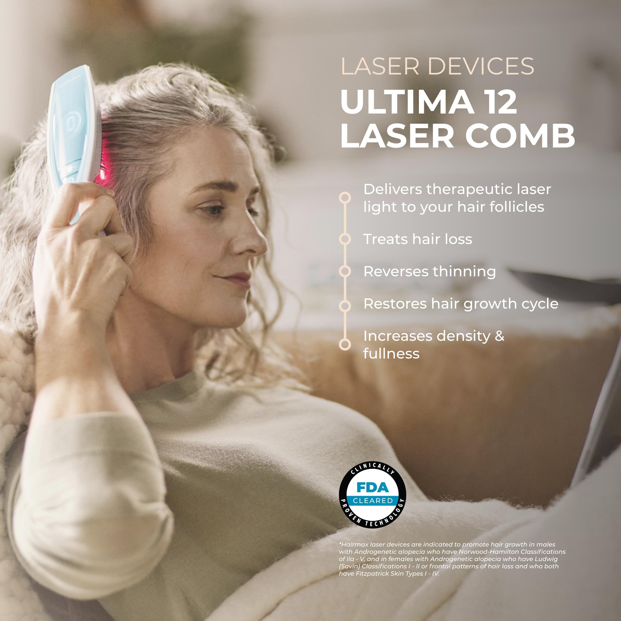 Mua Hairmax Ultima 12 LaserComb - (FDA Cleared) Laser Hair Regrowth ...