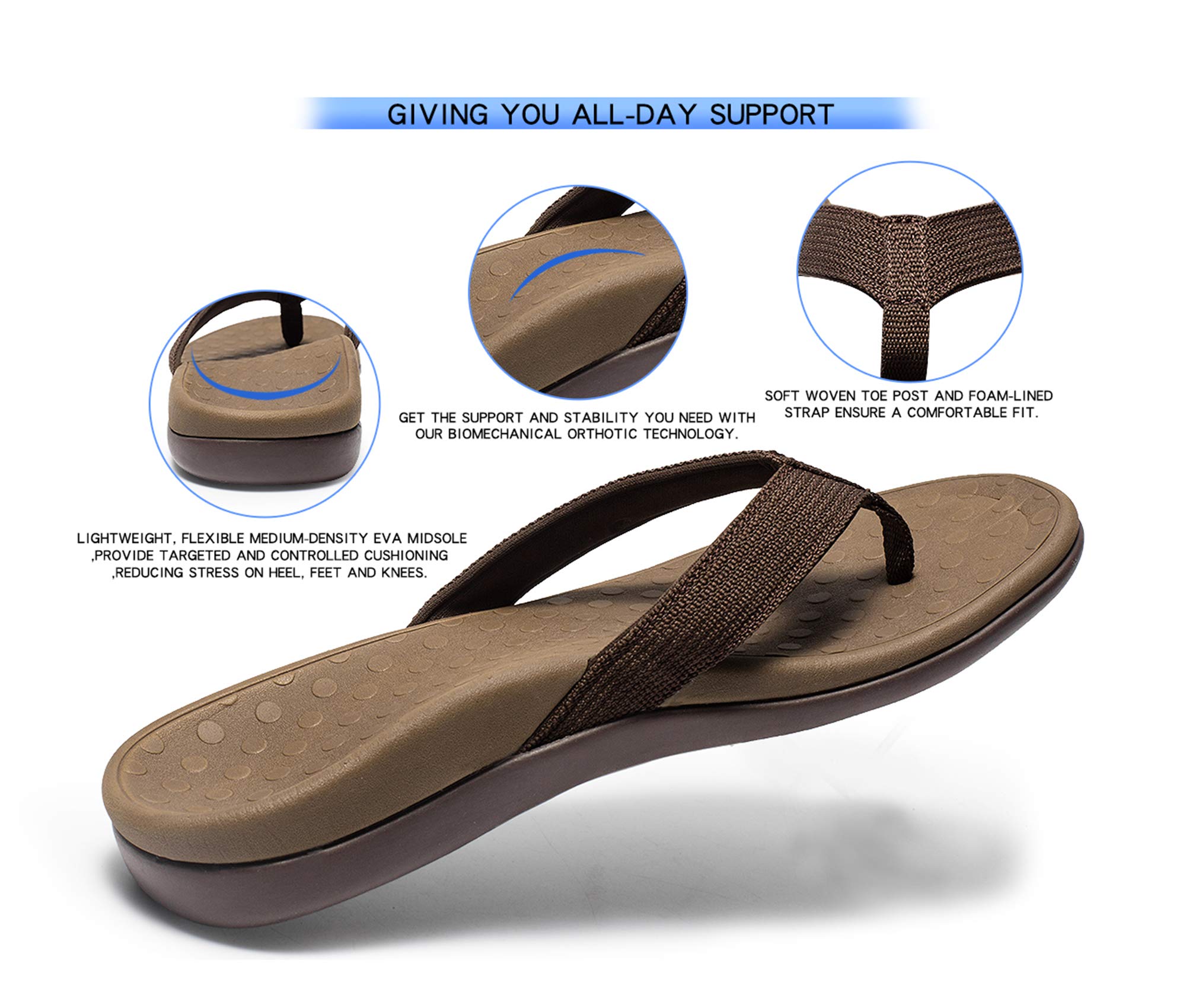 LLSOARSS Plantar Fasciitis Feet Sandal With Arch Support - Best ...