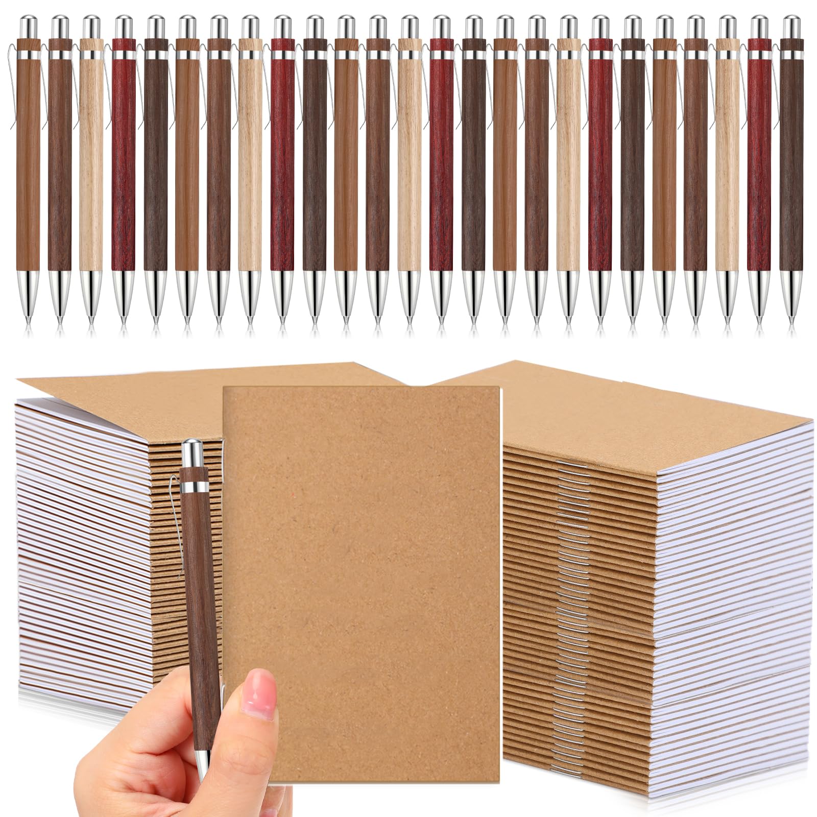 Kisston 50 Sets Mini Pocket Notebook with Pens Bulk Small Memo Notepad ...