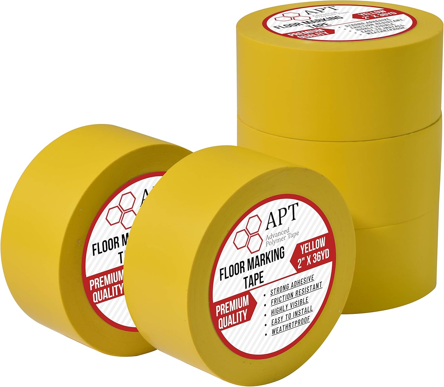 APT, (2-inch Width X 36 Yds Length) PVC Marking Tape, Premium Vinyl ...