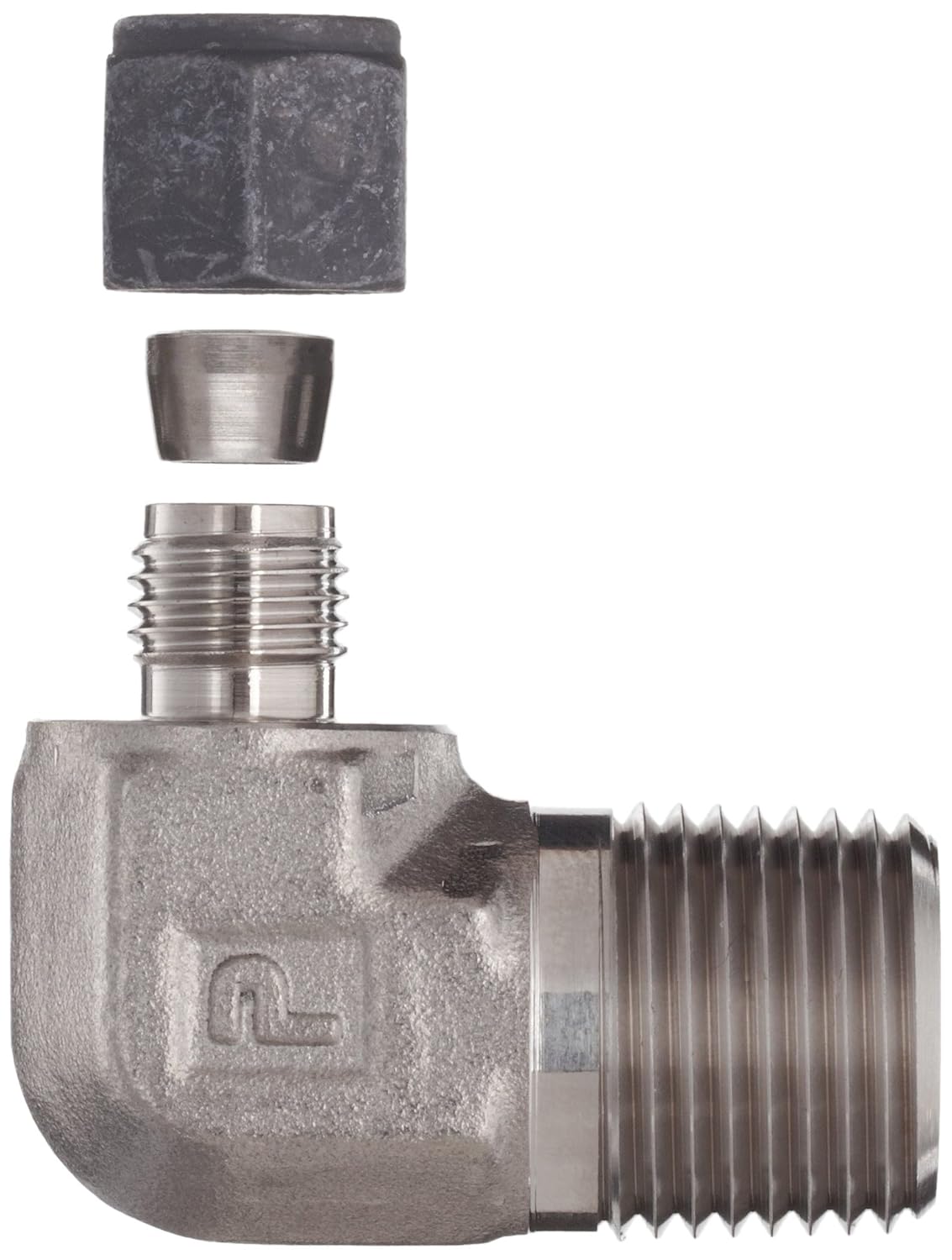 1/2 Tube OD x 1/4 NPT Male Parker CPI 8-4 CBZ-SS 316 Stainless Steel ...