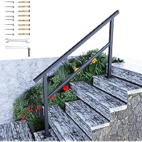 SPACEEUP Handrail 5FT Handrails for Outdoor Steps 60"X35"Handrail for ...