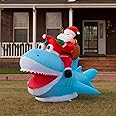 Amazon.com: JOYHALO Christmas Inflatables Santa, 8.8 FT L Santa Riding ...