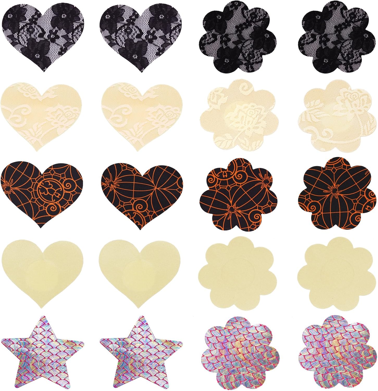 10 Pairs Womens Pasties Satin Nipple Cover Sticker on Bra Breast ...