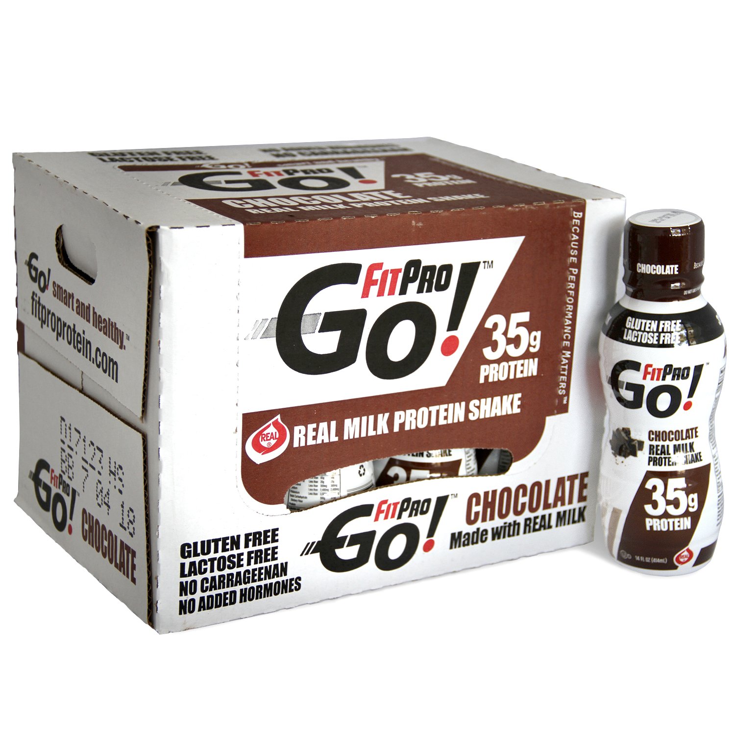 Amazon.com: FitPro Go! Real Milk Protein Shake, Chocolate Chip Cookies ...