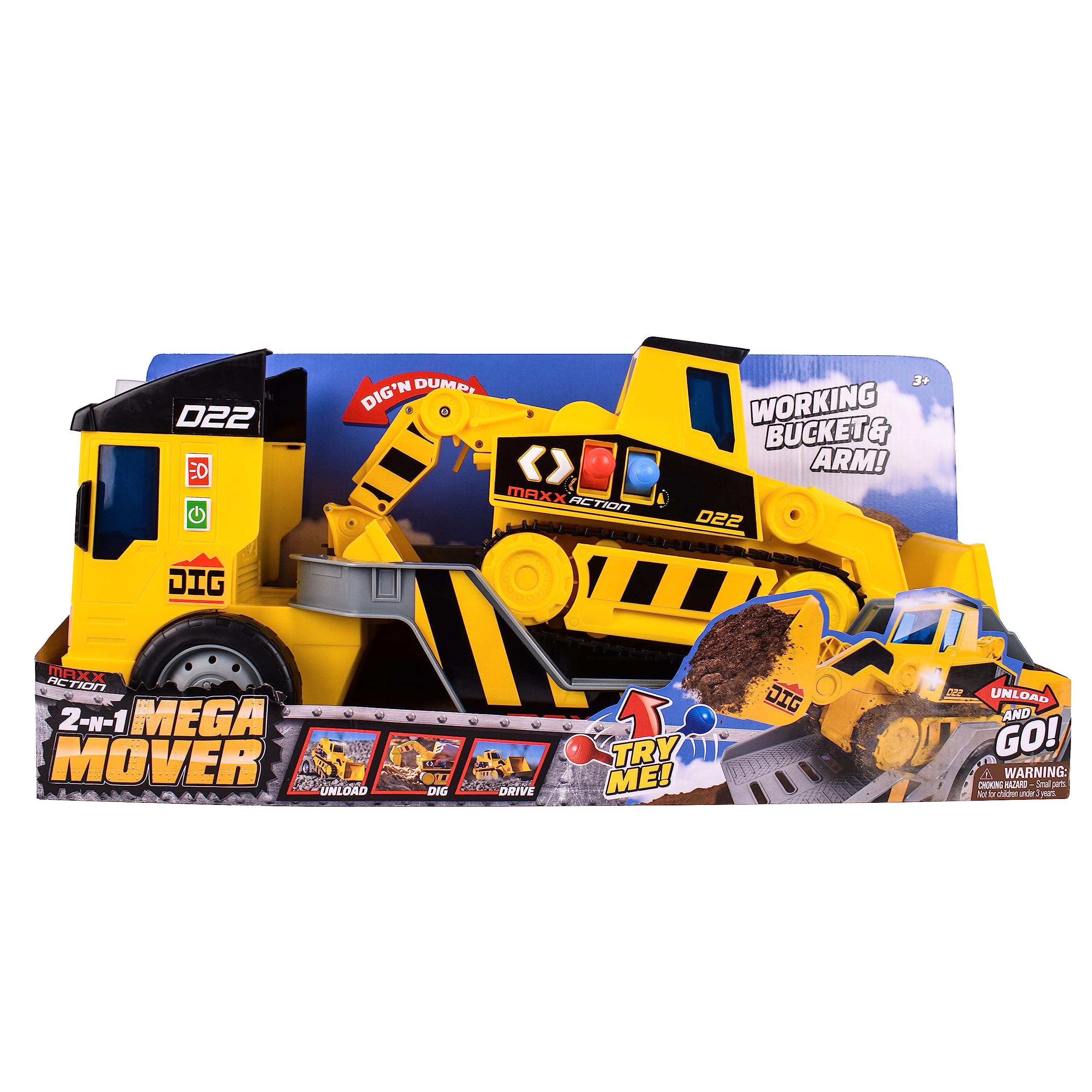 Mua Maxx Action 24’’ 2-N-1 Mega Mover – Large Construction Truck Toy ...