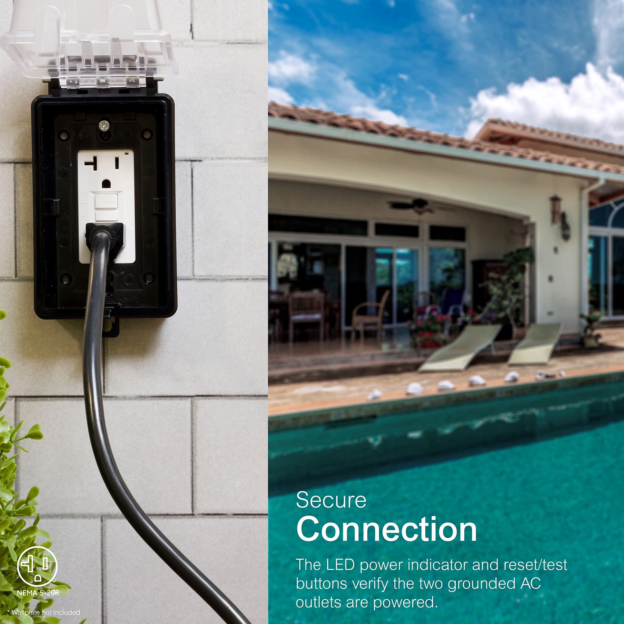 Mua 20A GFCI Receptacle, Non-Tamper Resistant, UL Listed, 120V, Self ...