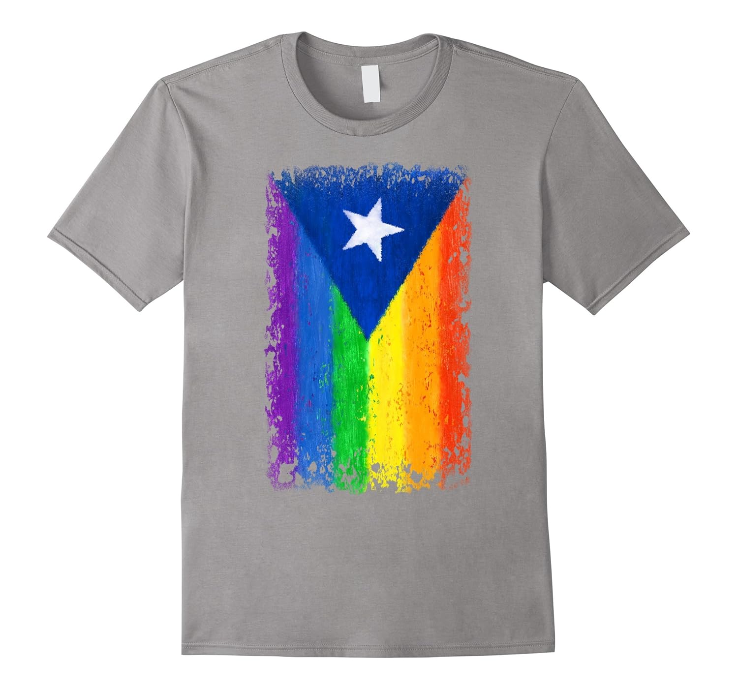 Puerto Rican or Cuban Gay Pride Flag Rainbow Destroy T-Shirt