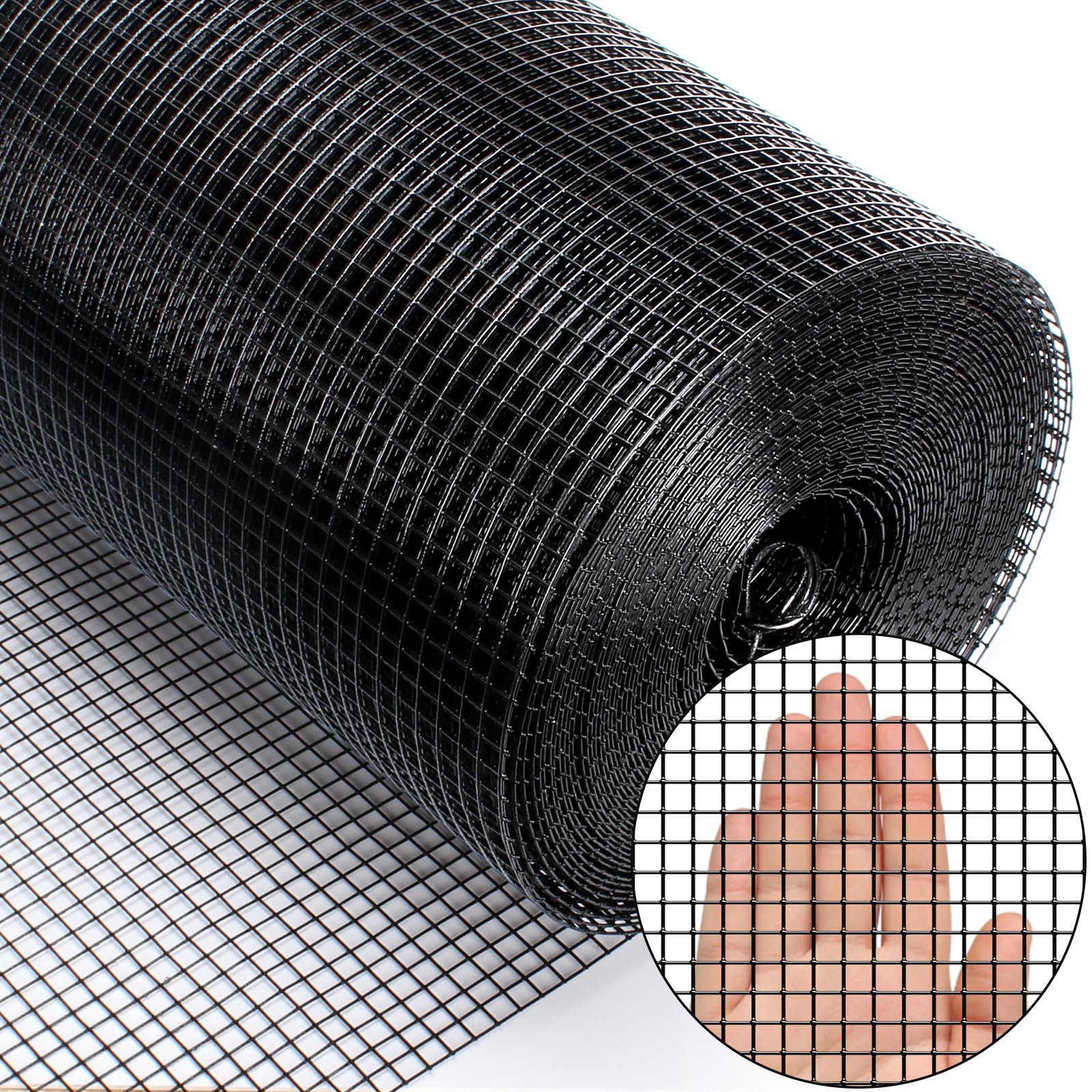 Zevemomo 36" x 50' 1/4inch PVC Hardware Cloth Vinyl Coated Chicken Wire ...