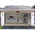 Garage Screen Doors for 2 car garage-16x8FT Fiberglass Durable Heavy ...