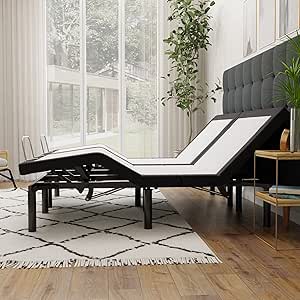 Amazon.com: Blissful Nights e3 Split King Adjustable Bed Base Frame with Wireless Remote, Head ...