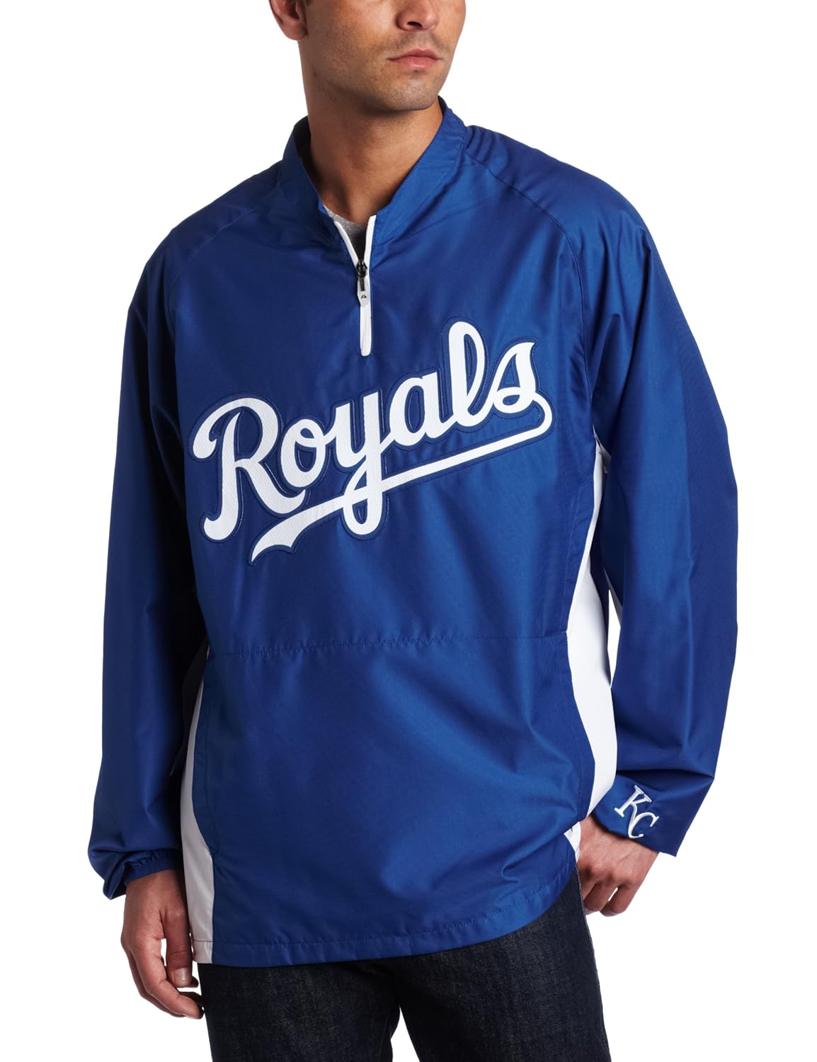 Buy MLB Kansas City Royals Long Sleeve Lightweight 1/4 Zip Gamer Jacket ...