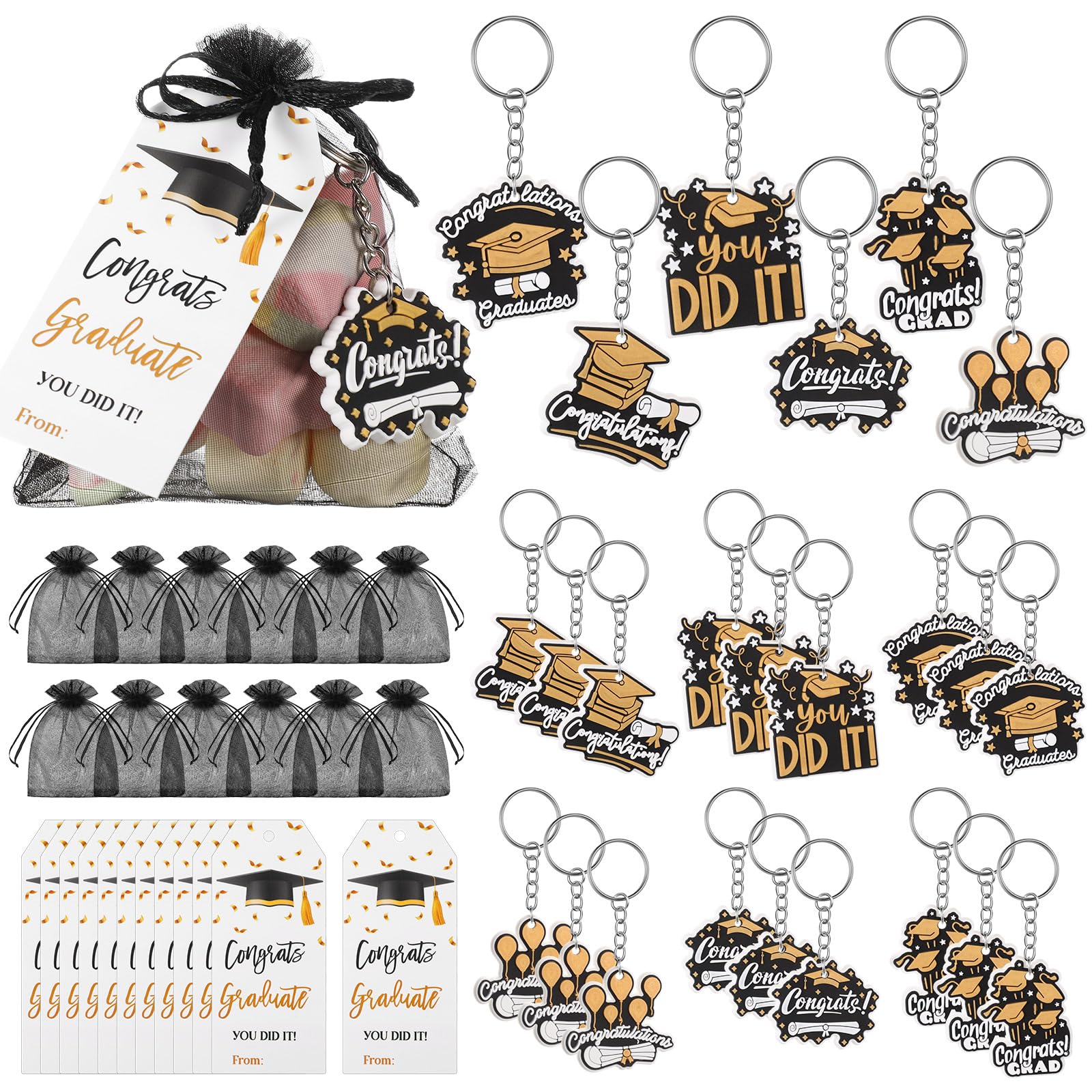24 Set Graduation Keychain 2025 for Students Bulk Class of 2025 Grad ...
