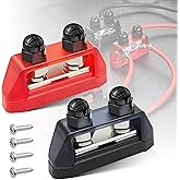 Amazon.com: RED WOLF 12V 100A Power Distribution Block 1/4" Dual Stud Busbar M6 Terminal Bus Bar ...