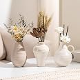 Amazon.com: Ceramic Vase Set of 3, 4.13"H Small Boho Vases for Decor ...