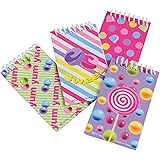 Amazon.com: U.S. Toy Lot of 12 Assorted Candy Theme Mini Notebook Memo ...