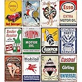 Amazon.com: 26 Pieces Gas and Oil Tin Signs, Retro Vintage Metal Sign ...