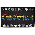 Amazon.com : Quality Standard Flags RF029 Rnbw Coexist Flag, 3 by 5 ...