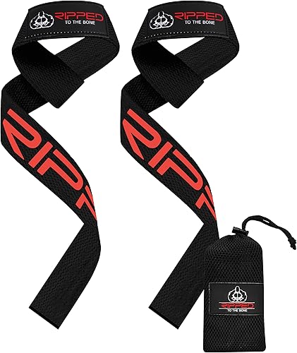 Pair of 24" High-Quality Cotton Adjustable Padded Lifting Straps. Wrist ...