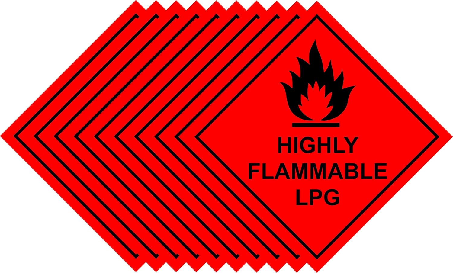 Hazchem Diamond Self-Adhesive Warning Sign/Sticker. 100mm by 100mm ...
