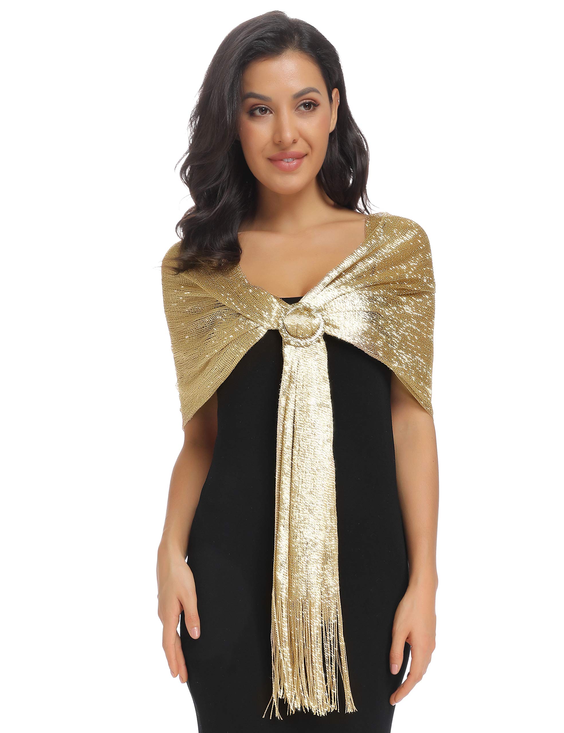 Sale > gold shawls and wraps for evening dresses > in stock
