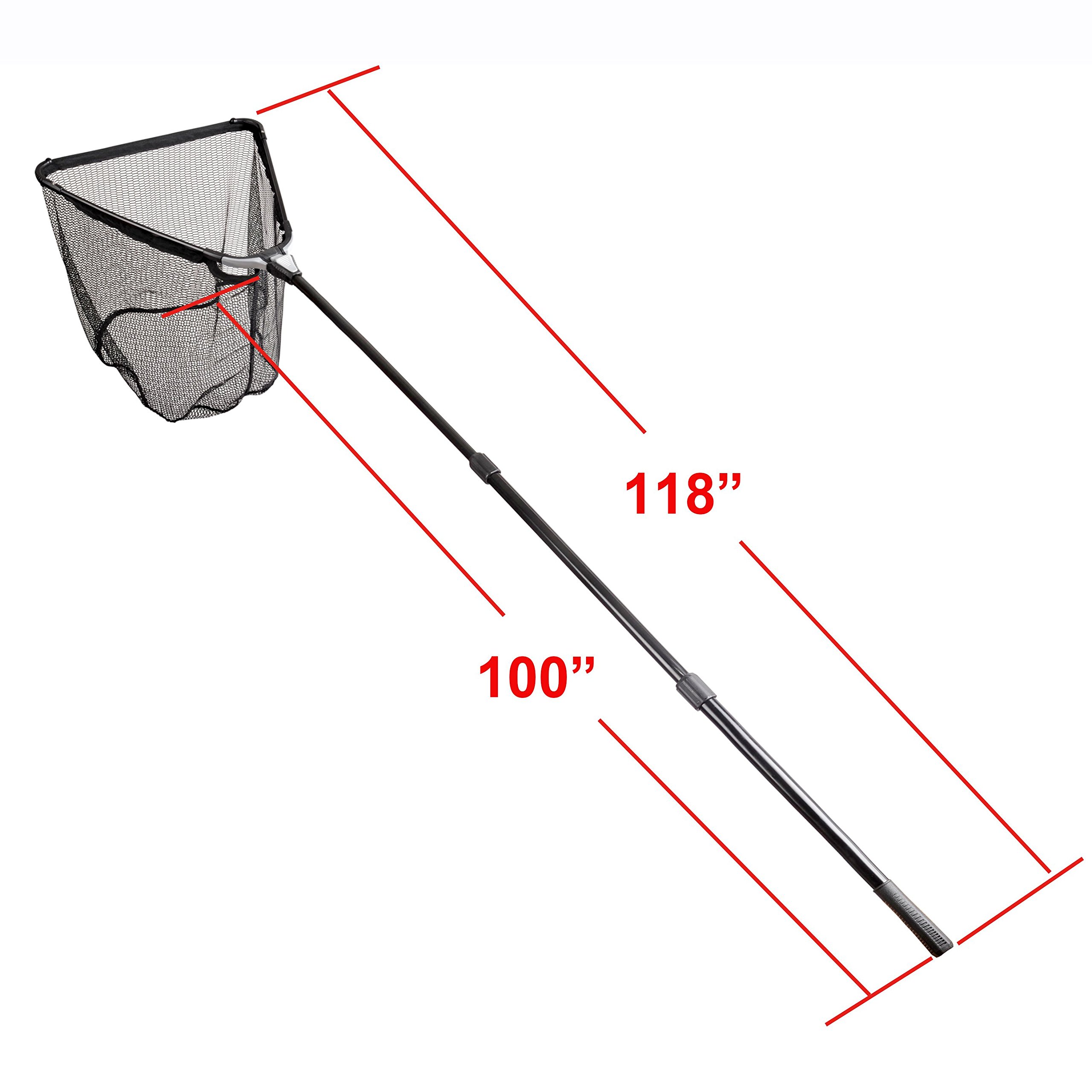 Fiblink Folding Aluminum Fishing Landing Net Fish Net with Extending ...