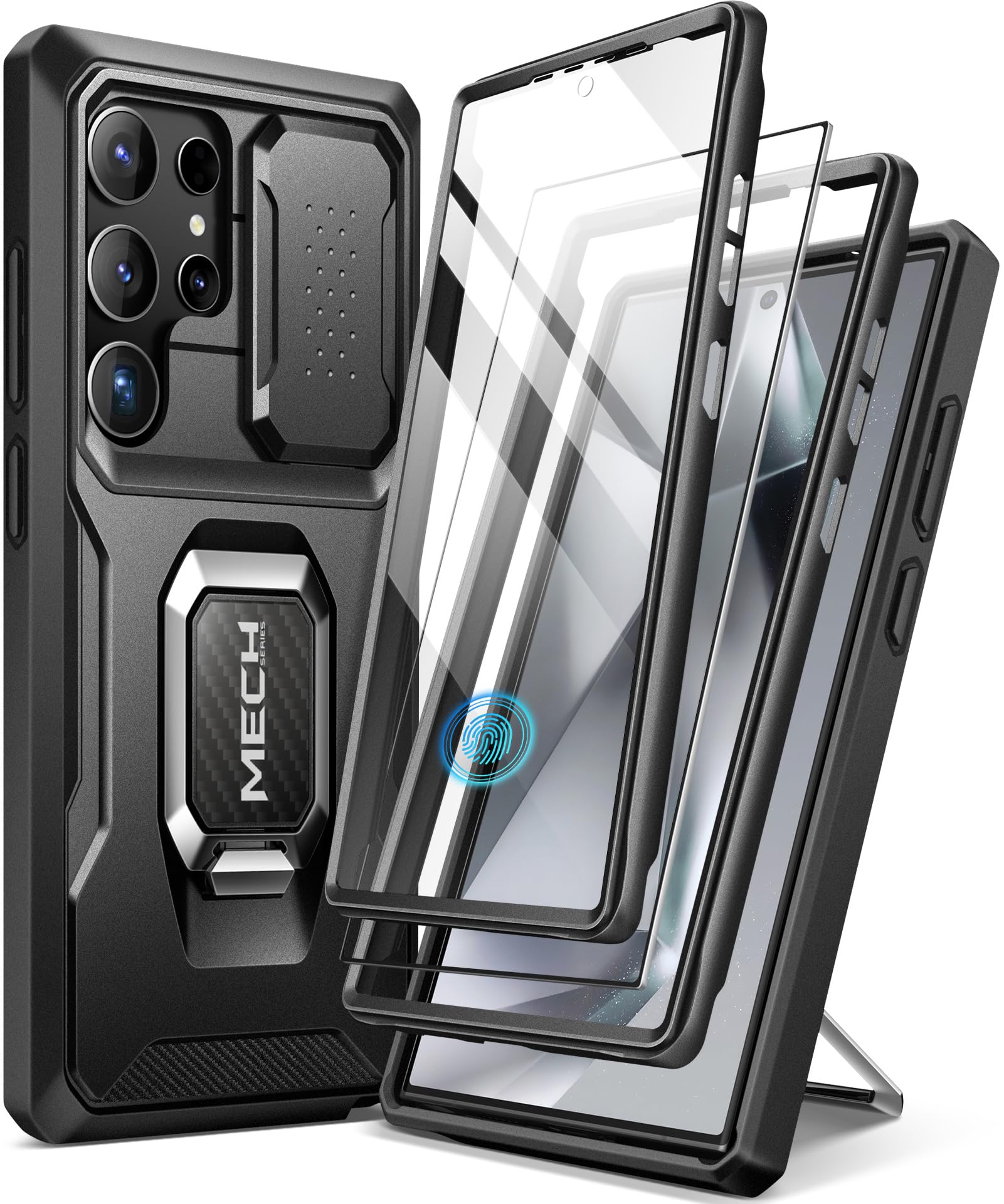 TONGATE for Samsung Galaxy S24 Ultra Case, [Bulit-in Slide Camera Cover ...