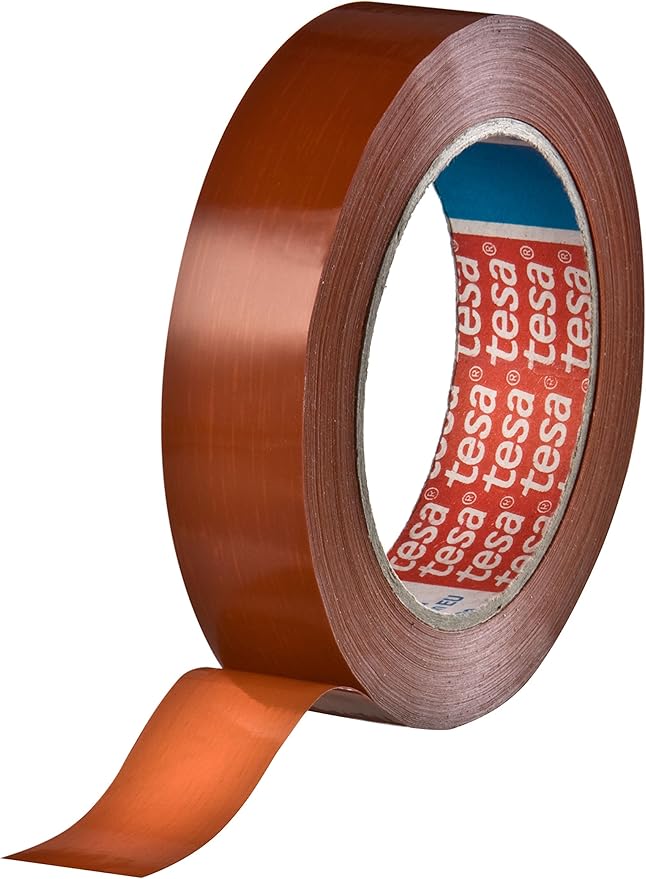 Tesa 4287 cinta adhesiva resistente de Strapping, 66 m x 15 mm, Naranja ...