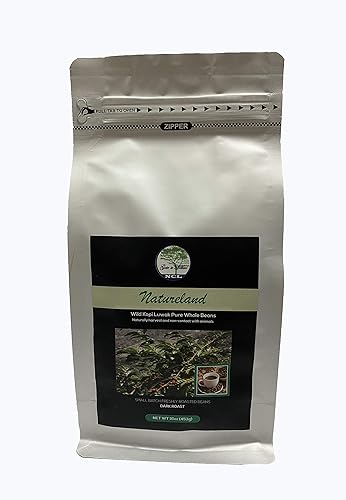NATURELAND Wild Kopi Luwak Whole Beans, Dark Roast, Civet Coffee ...