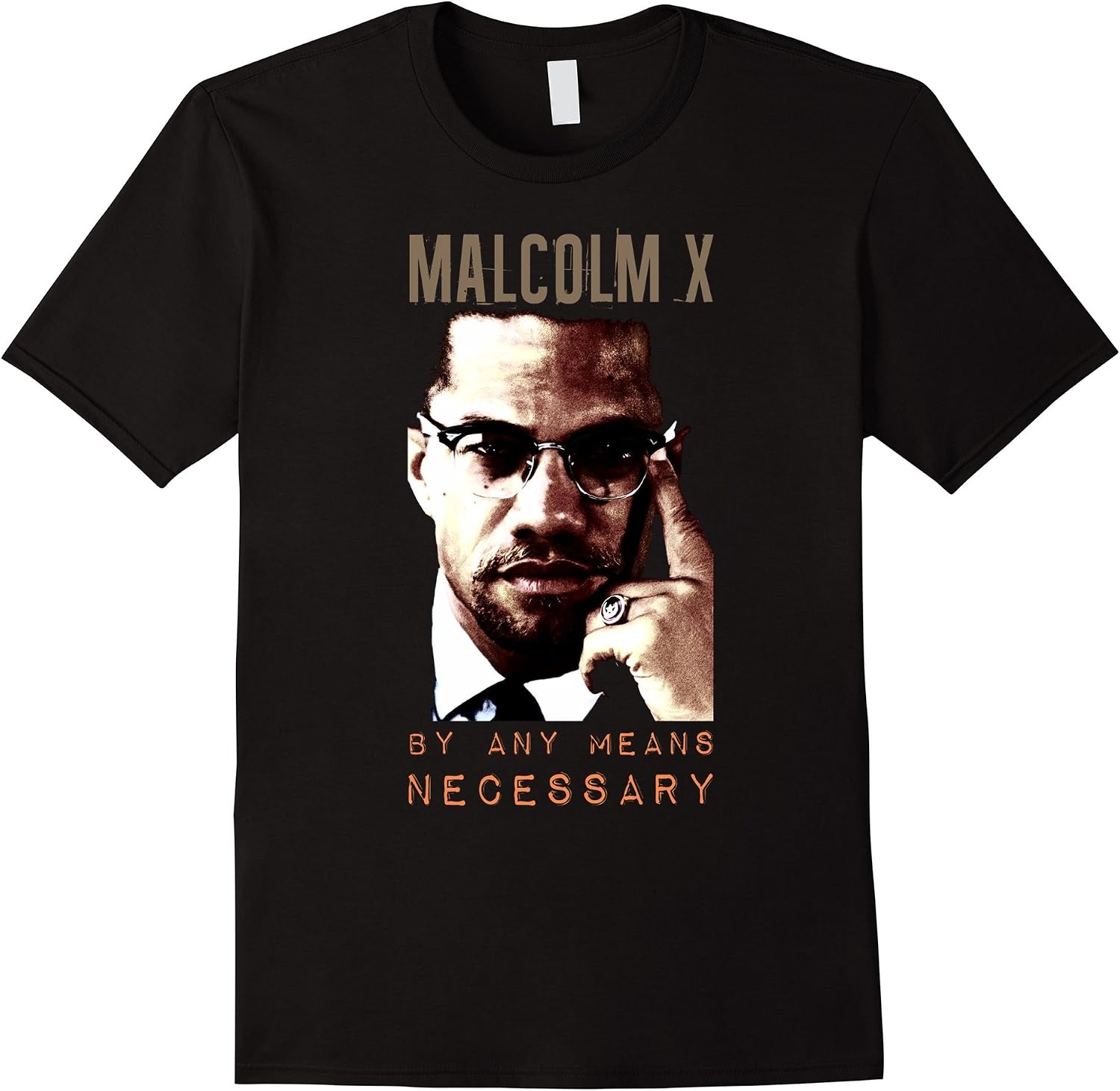 Men's Malcolm X By Any Means Necessary T-Shirt Small Black: Amazon.ca ...