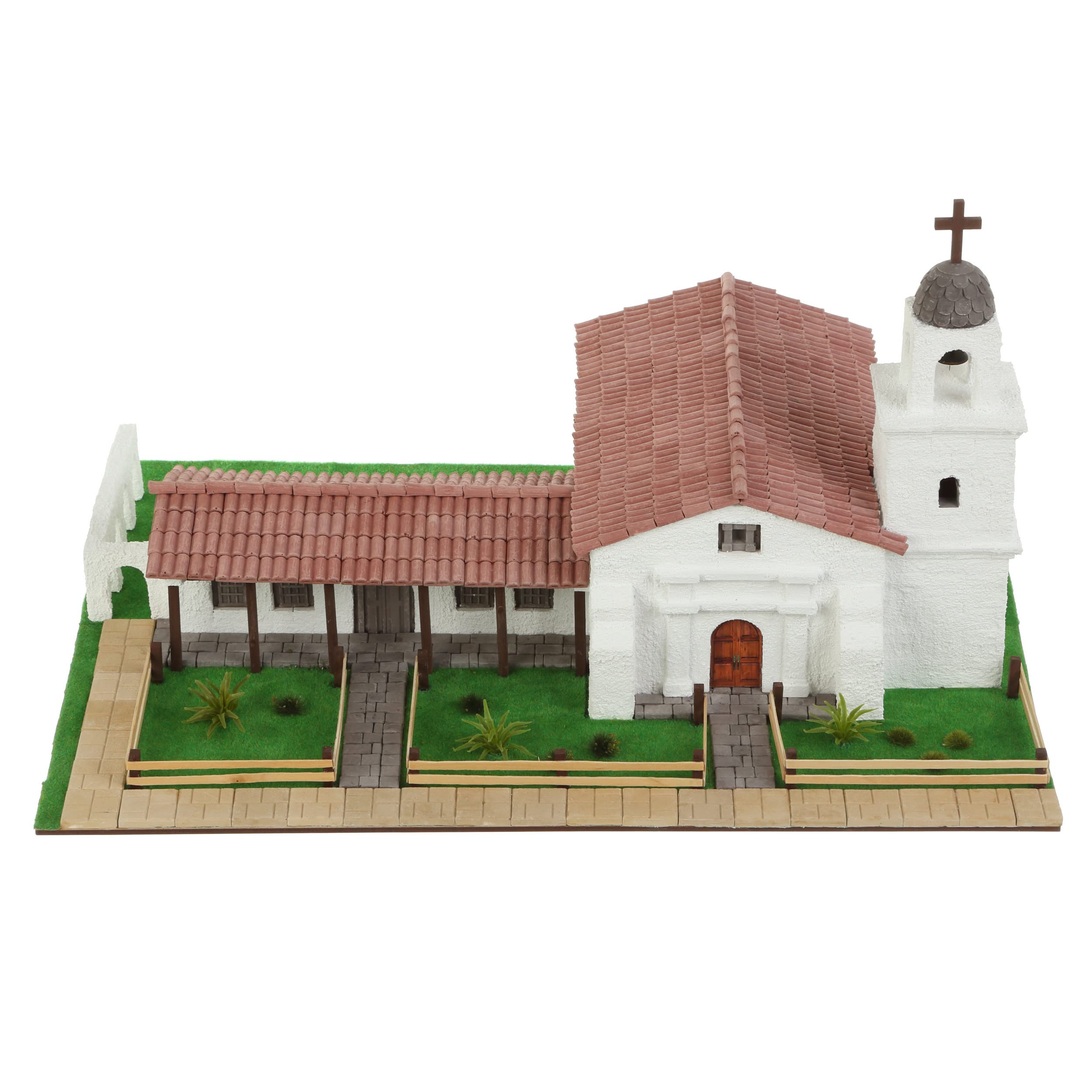 California Mission Santa Cruz – 3D Plaster Brick Model Kit, 1370 Pieces ...