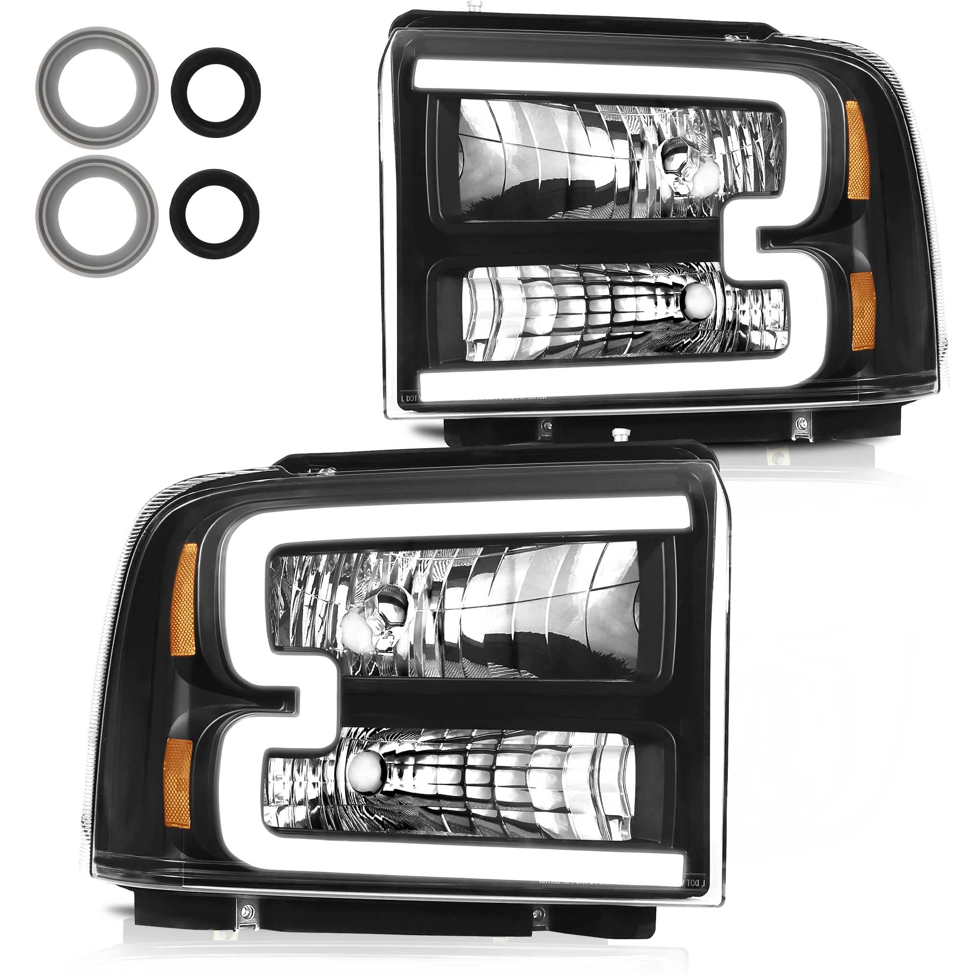 Bincmay Halogen Headlight Assembly Led Day Running Light Compatible ...